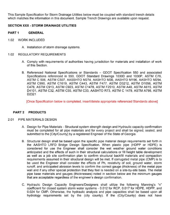 Georgia Specification & Drawing Maps